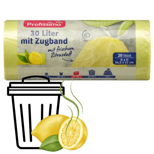 Profissimo Zapachowe Worki Na Śmieci Odpady Z Taśmą Do Wiązania 30L ...